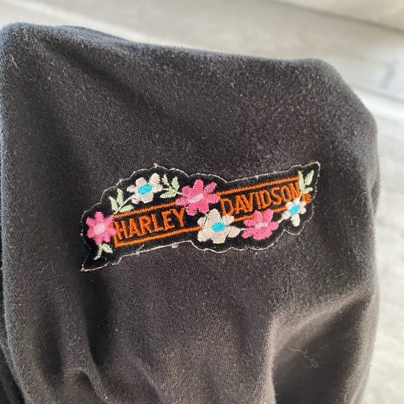 Harley Davidson Tops Vintage Harley Davidson Flower Babe Thong 8609